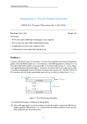 Transport Phenomena - Fluid Mechanics Shell Momentum Balance - Colorado ...