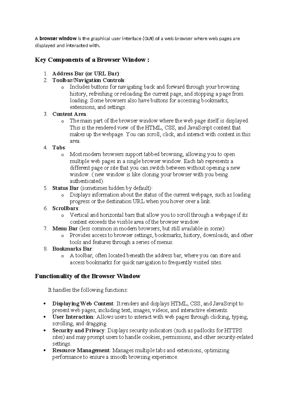 Dom manupilation - ####### A browser window is the graphical user ...