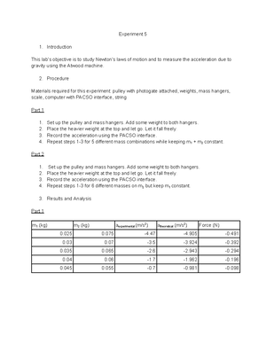 Experiment 7 - sssssss - Experiment 7 Introduction This lab’s objective is to make measurements ...