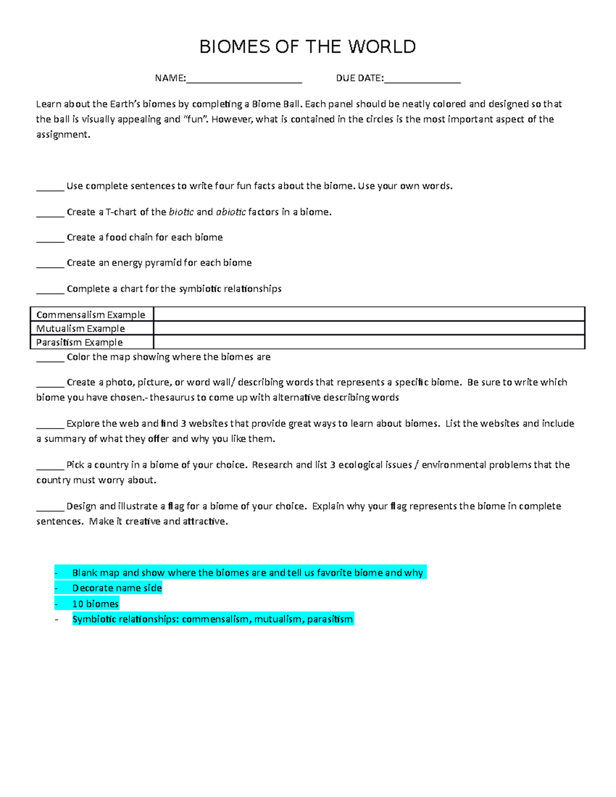 Biome Blooms Ball 3674824 - BIOMES OF THE WORLD NAME ...