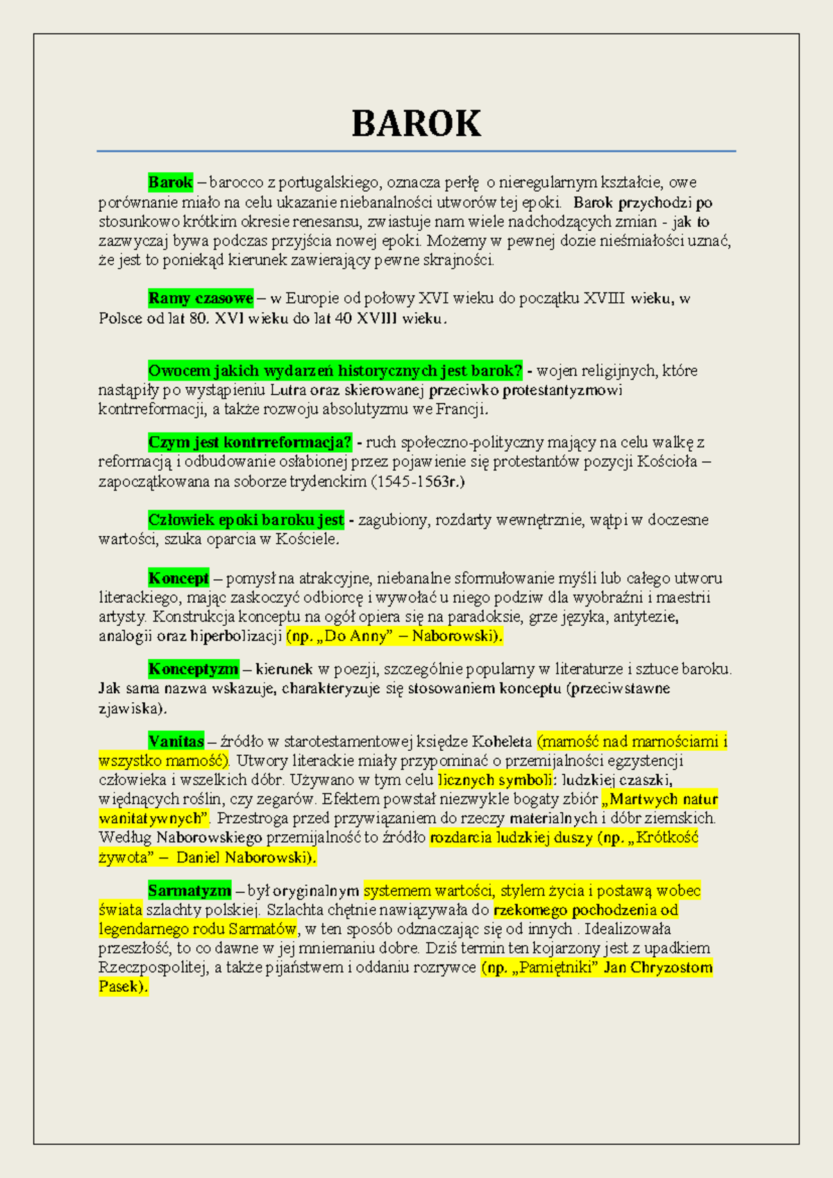 Barok - BAROK Barok – barocco z portugalskiego, oznacza perłę o nieregularnym kształcie, owe ...