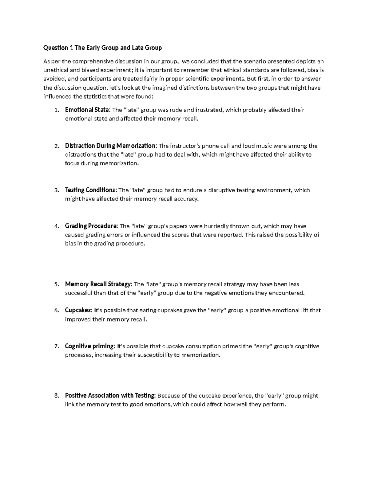 JOB Description - ACME ELECTRONICS - Question 1 The Early Group and ...