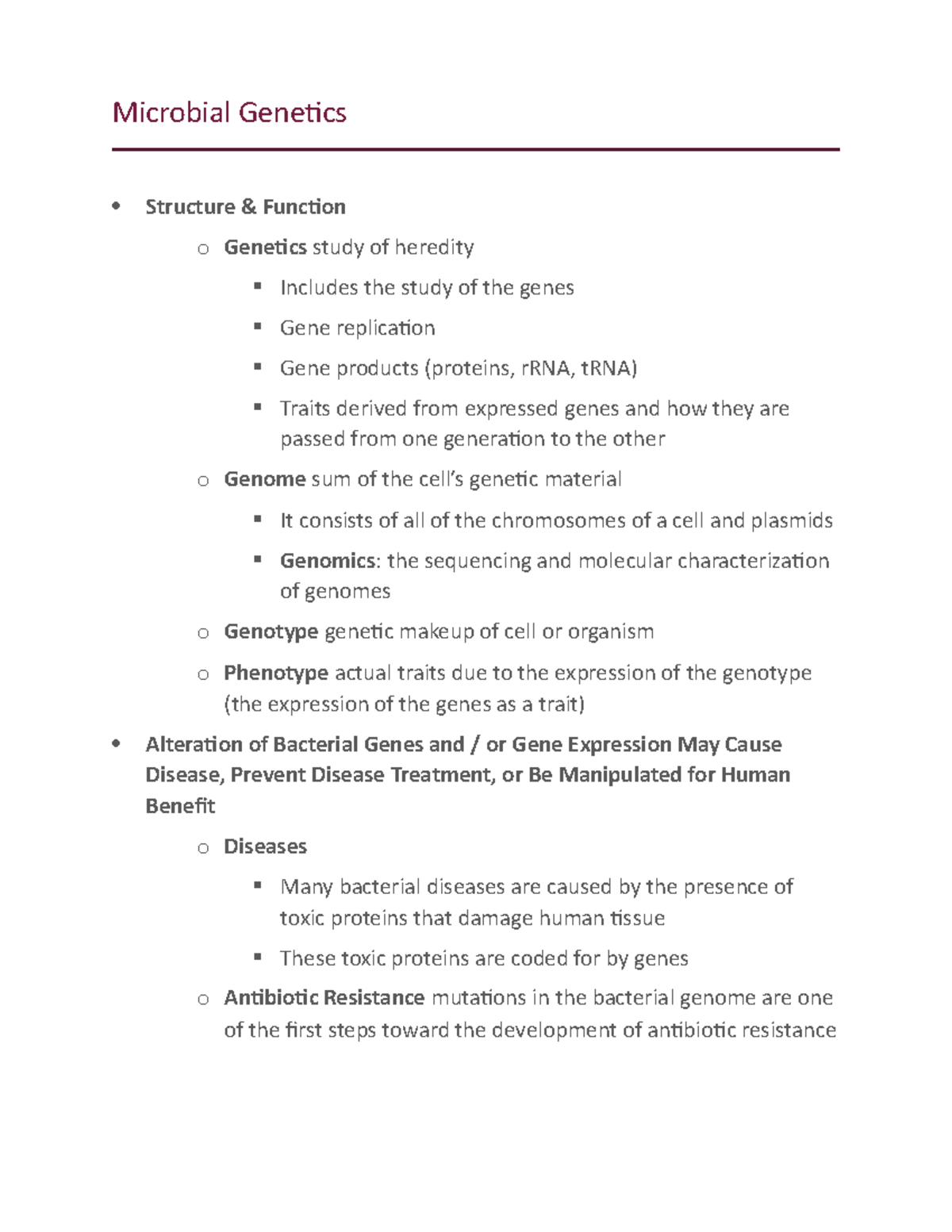 Microbial Genetics - Lecture notes Lecture for Exam 2 - Microbial ...