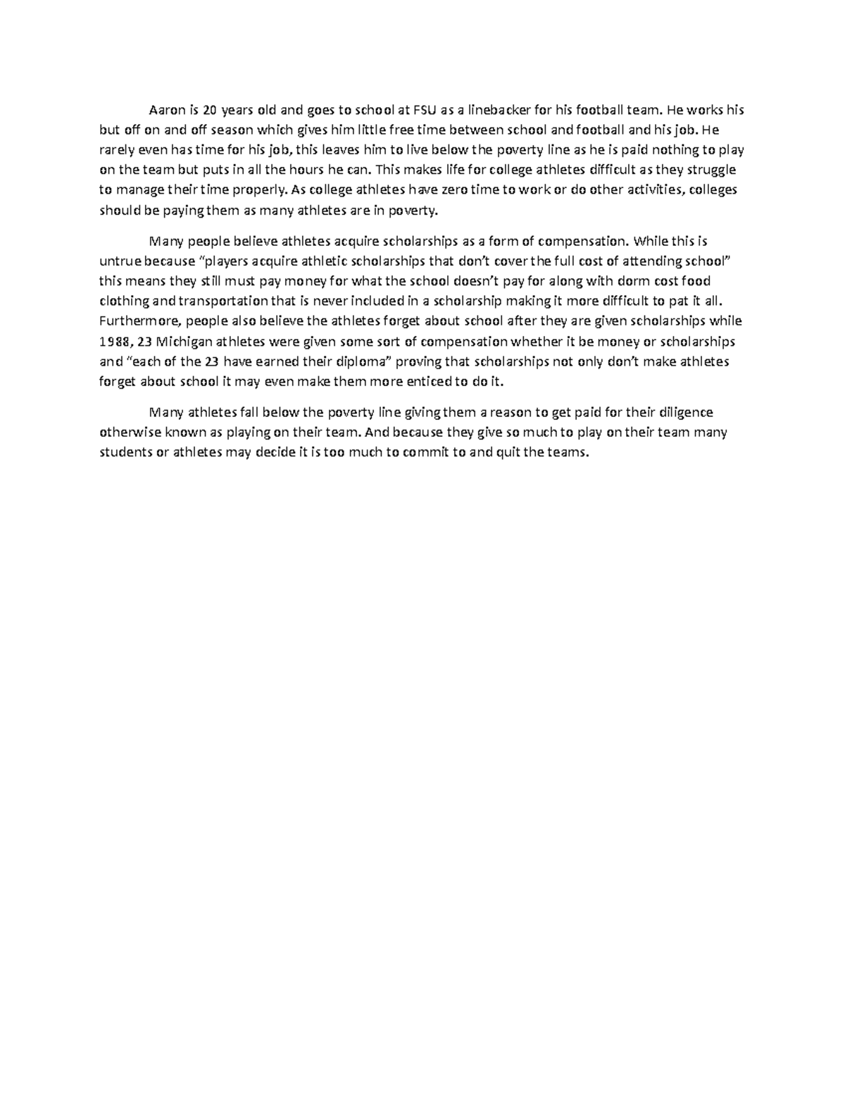 Document 4 - FLVS - Aaron is 20 years old and goes to school at FSU as ...