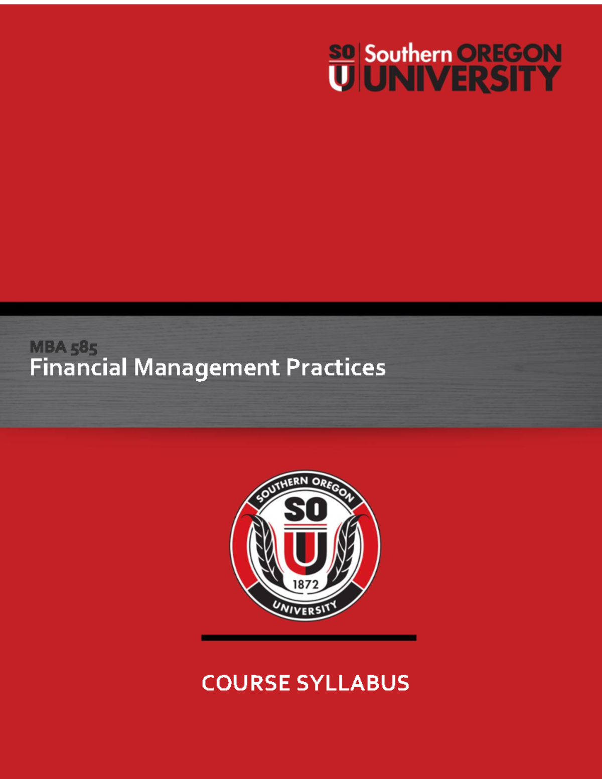 Syllabus - outline for assignment - Financial Management Practices ...