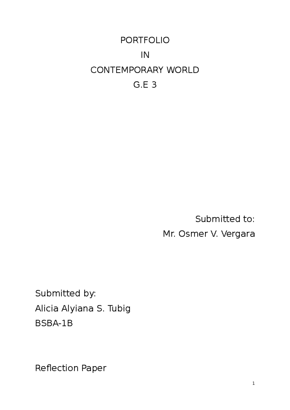 Portfolio-osmer - GOOOD - PORTFOLIO IN CONTEMPORARY WORLD G 3 Submitted ...