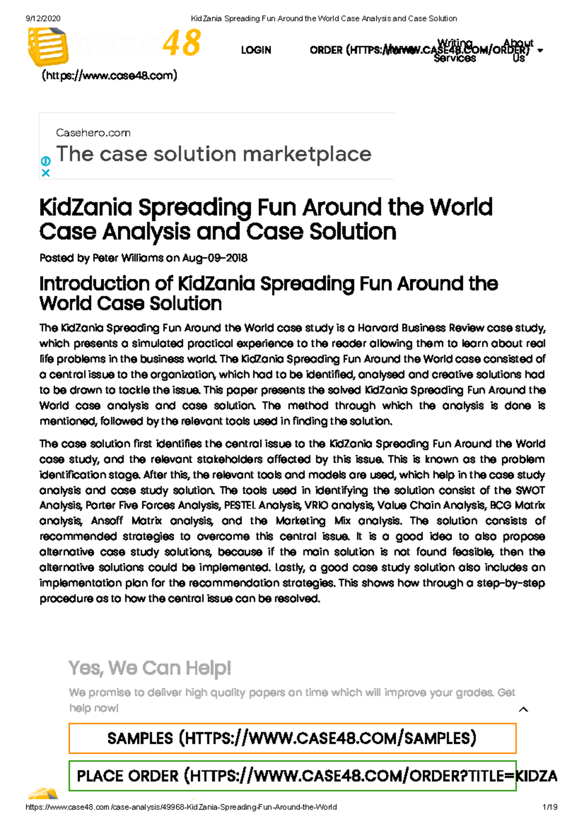 Kid Zania Spreading Fun Around the World Case Analysis and Case Solution - Casehero The case ...