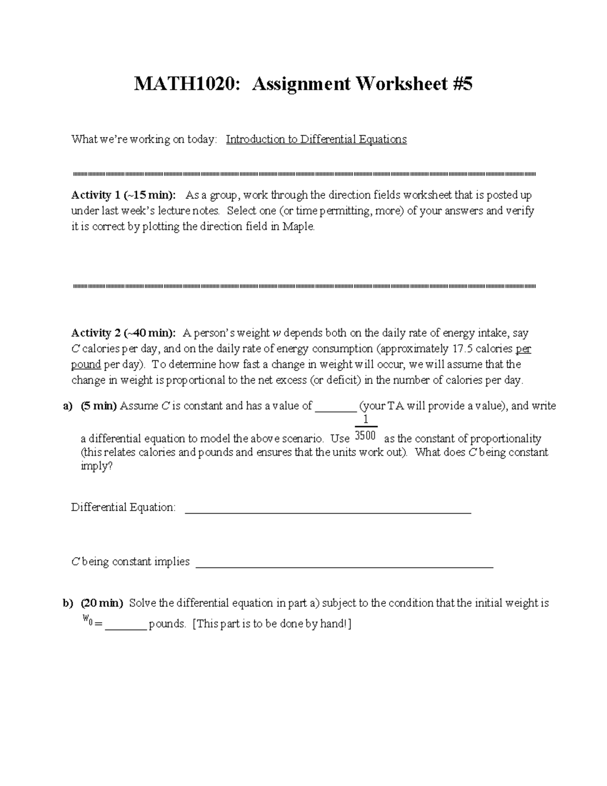 Tutorialworksheet 5NEW - MATH1020: Assignment Worksheet What we’re working on today ...