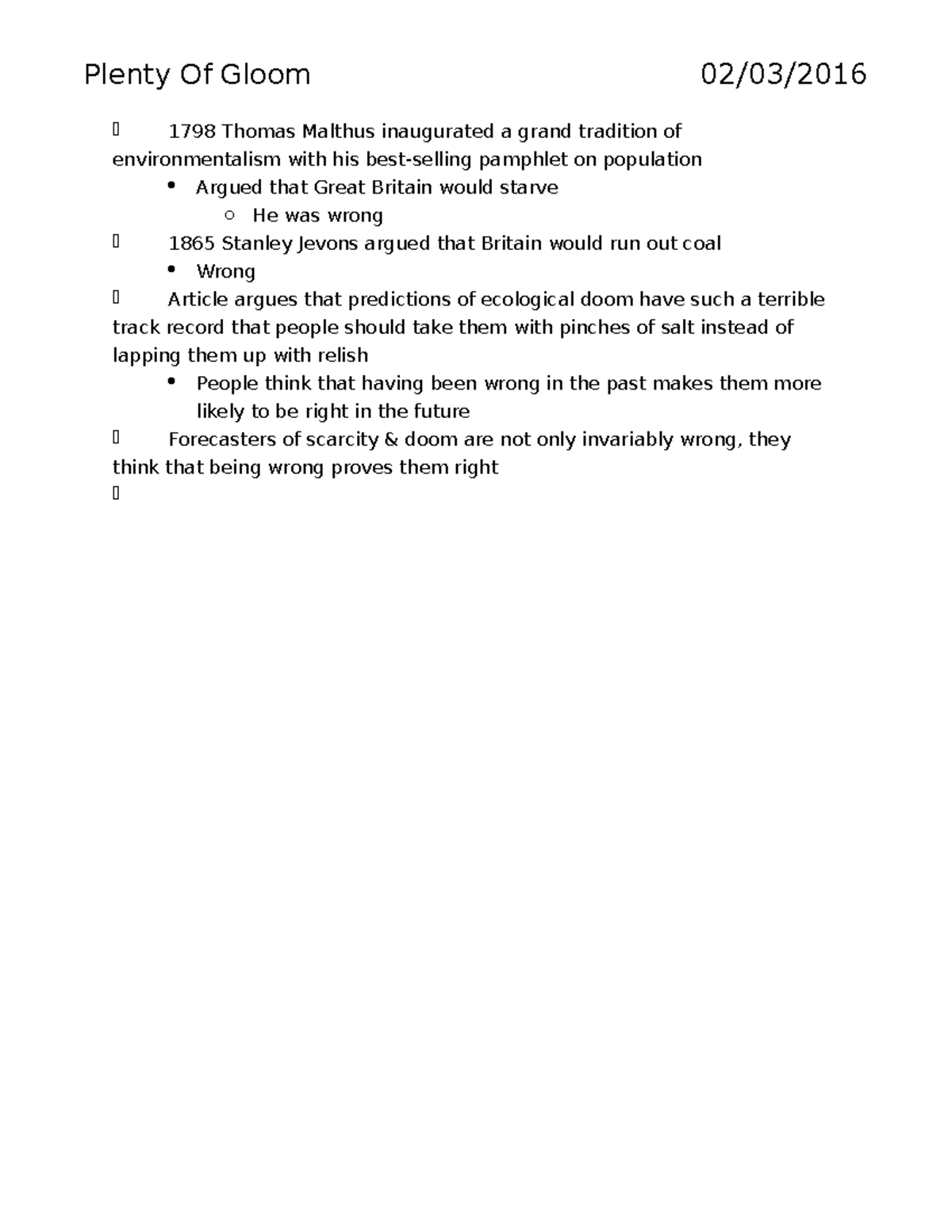 Topic 2 Readings - Combination of book outline & lecture notes - Plenty ...