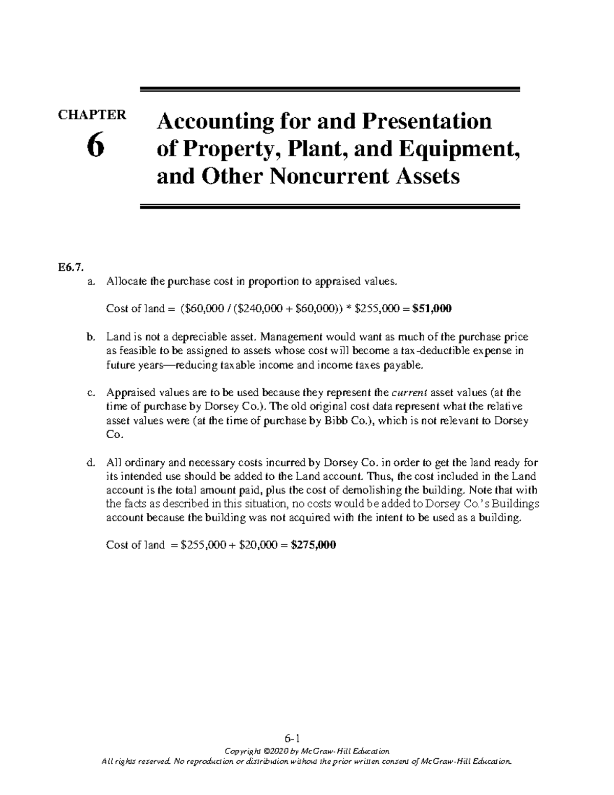 Marshall 12e Ch06 - GWS 275 - 6- Copyright ©2020 by McGraw-Hill ...