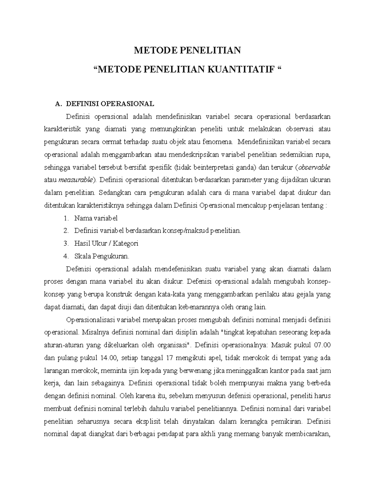 Metode Penelitian (Penelitian Kuantitatif) 2 - METODE PENELITIAN ...