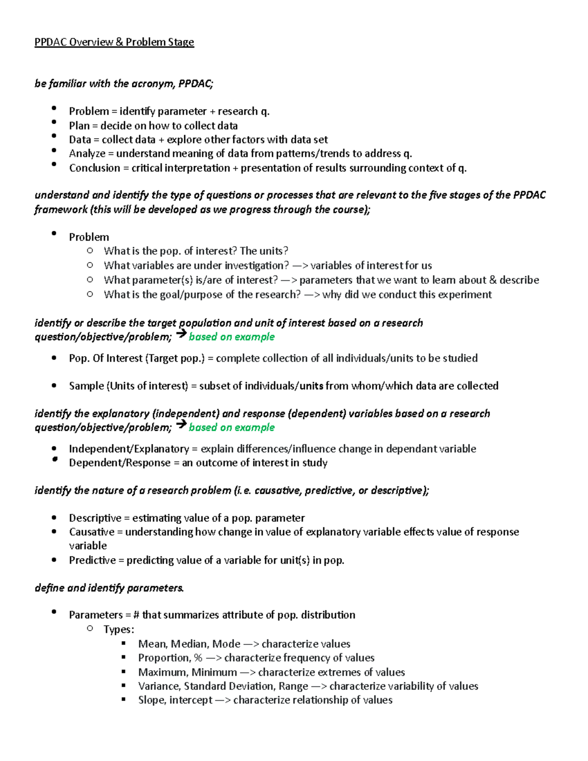 1. Ppdac Overview + Problem Stage - PPDAC Overview & Problem Stage be ...