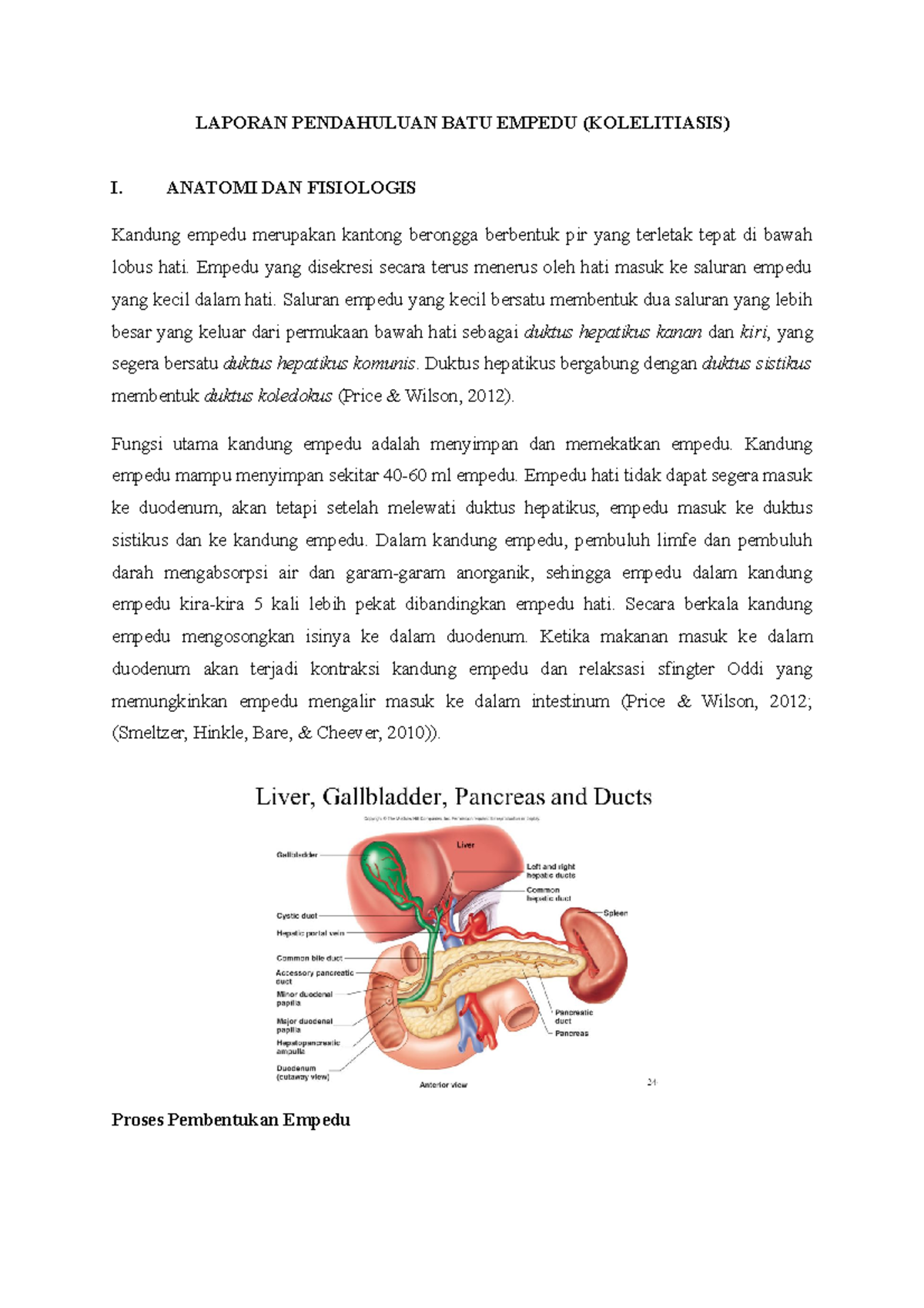 BATU Empedu ( Kolelitiasis) - LAPORAN PENDAHULUAN BATU EMPEDU ...