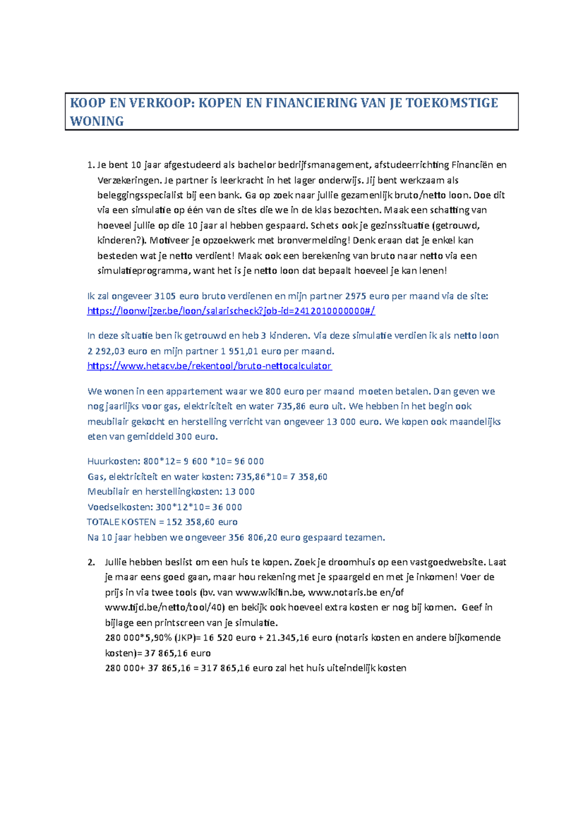 Opdracht koop-verkoop - KOOP EN VERKOOP: KOPEN EN FINANCIERING VAN JE ...