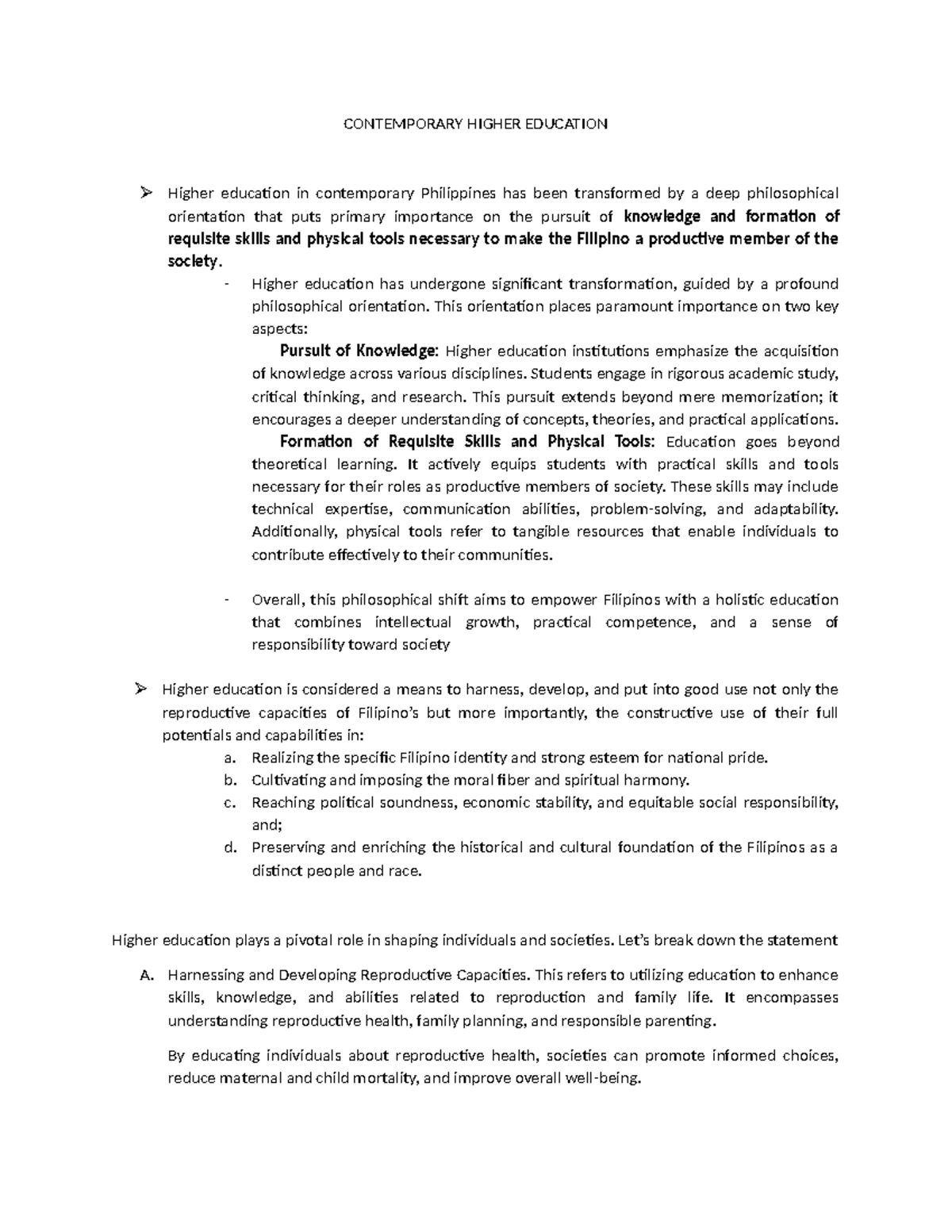 Contemporary Higher Education - CONTEMPORARY HIGHER EDUCATION Higher ...