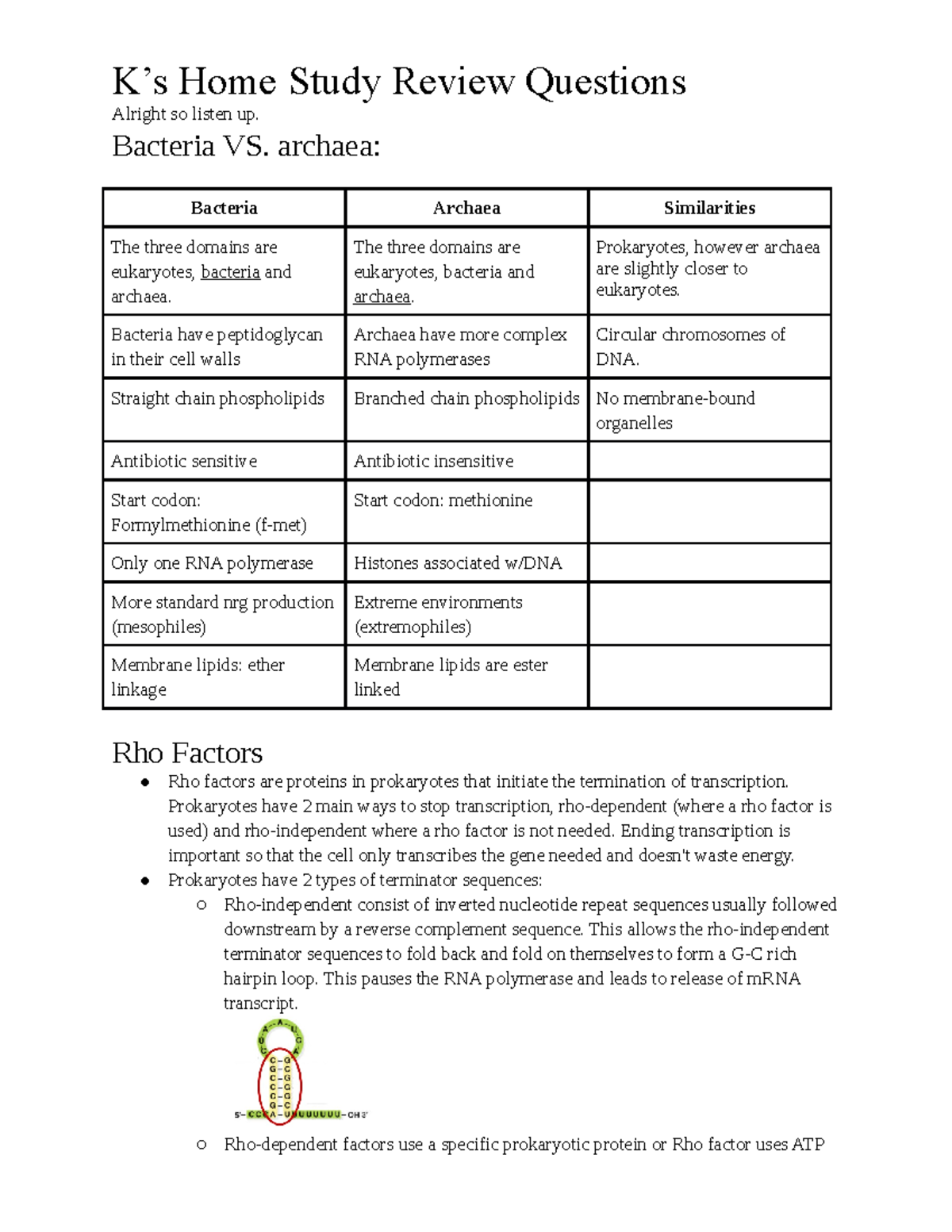 Biology 1A03 Midterm 1 Review - Home Study Review Questions Alright so ...