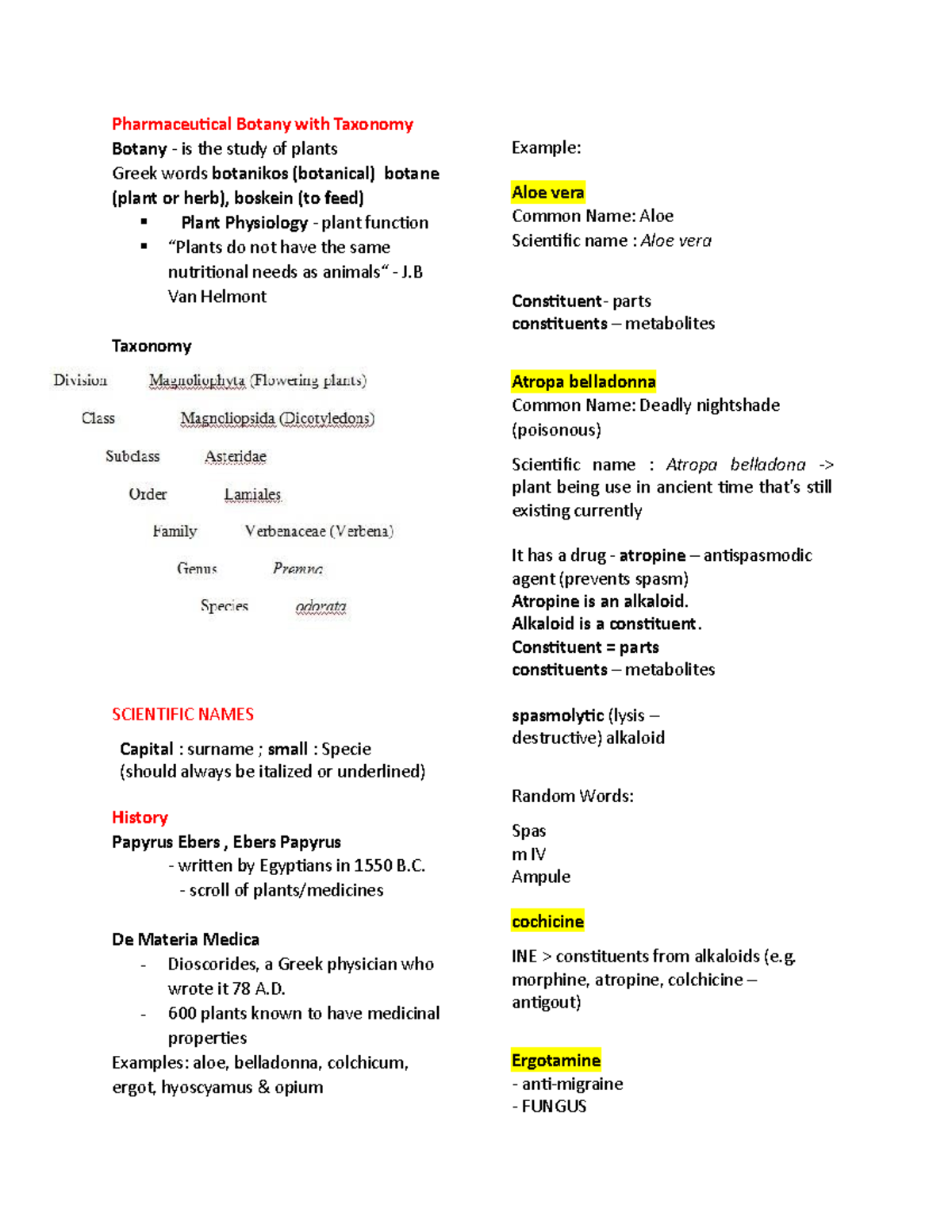 111121 Pharmaceutical-Botany-with-Taxonomy reviewer - Pharmaceutical ...