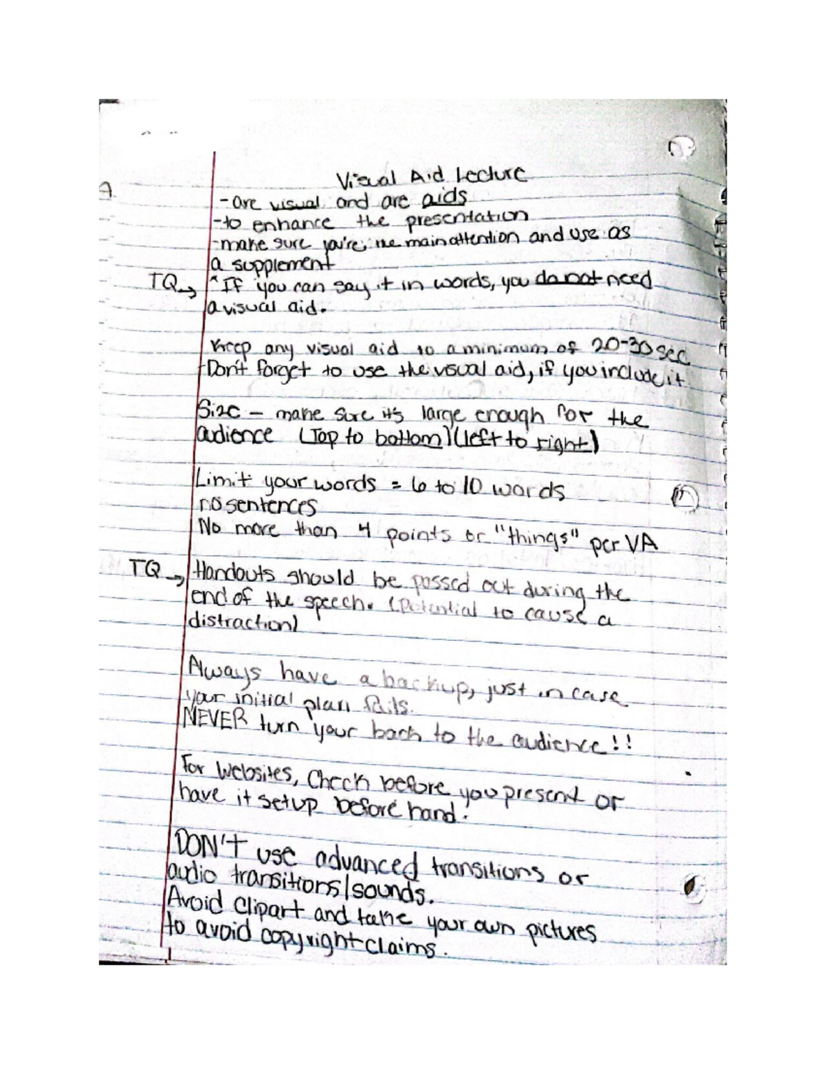 Visual Aid lecture - ... - A. Visual Aid Lecture - are visual and are ...