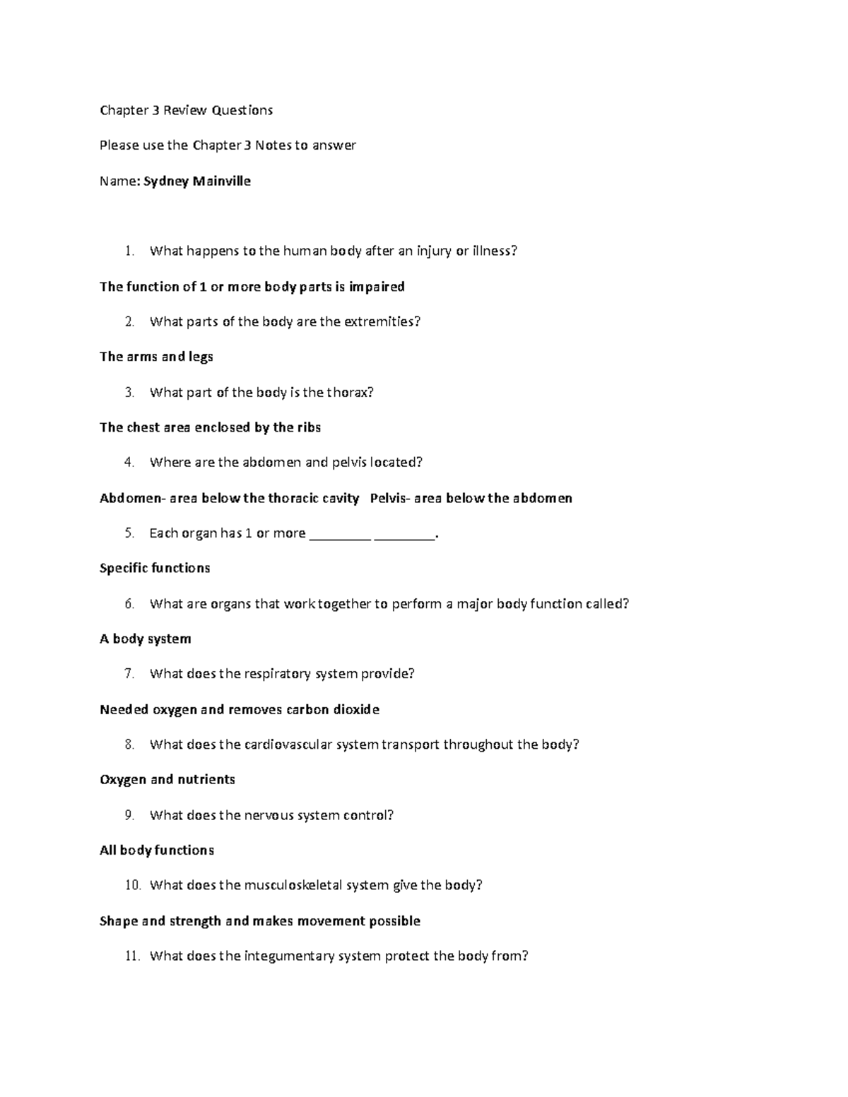 Chapter 3 Questions - Mr. Lauzonis - Chapter 3 Review Questions Please ...