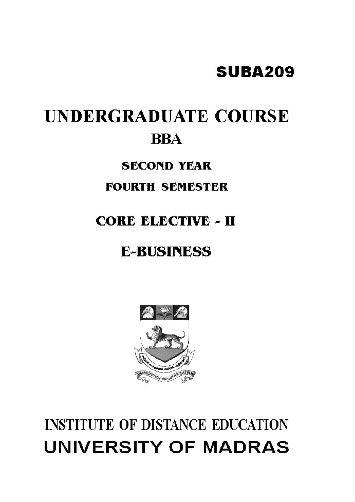 E- Business - Test book - SECOND YEAR FOURTH SEMESTER UNDERGRADUATE ...