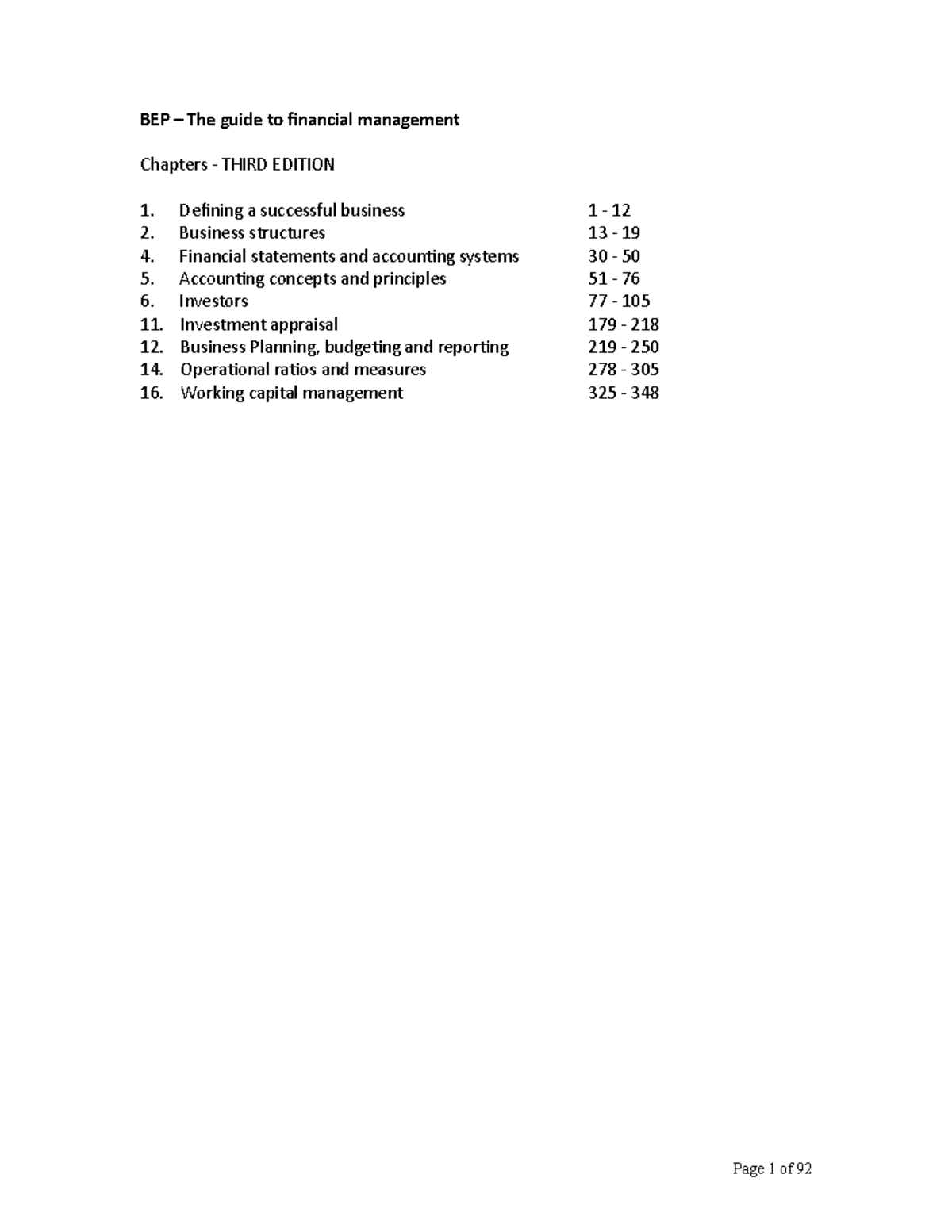 BEP -The guide to financial management - BEP – The guide to financial ...