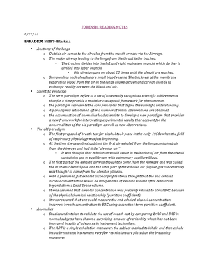 Evidence Reading Notes - Evidence Reading Notes Class 1: 3-7, 16- Class ...