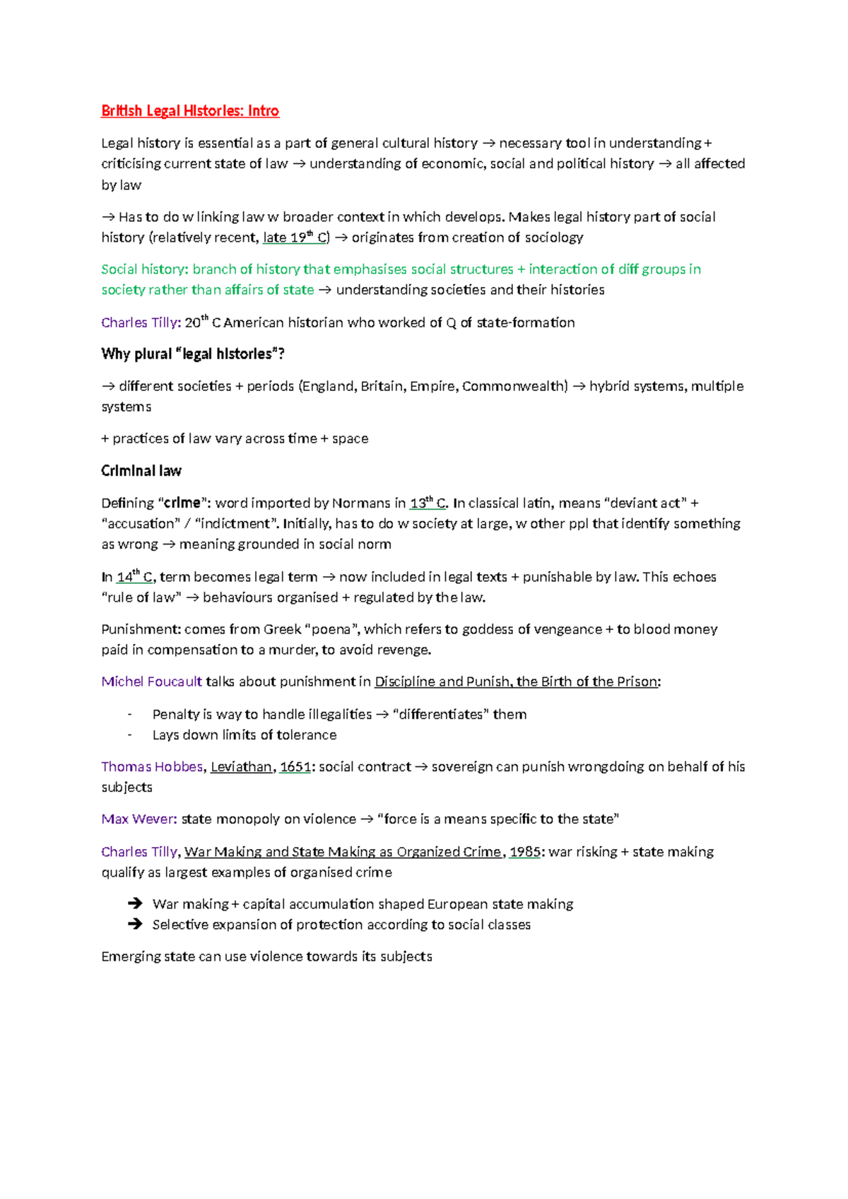 BLH 1 intro - British Legal Histories: intro Legal history is essential ...