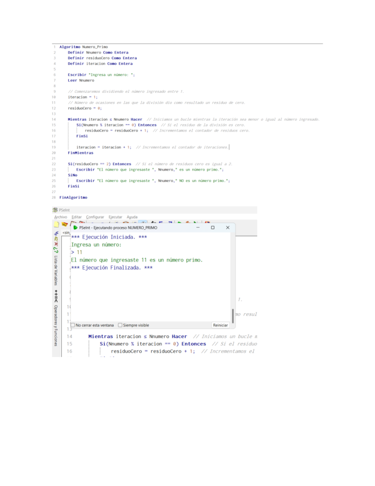 Entrega previa 1 - Escenario 3 - PSEUDOCÓDIGO Algoritmo Numero_Primo ...