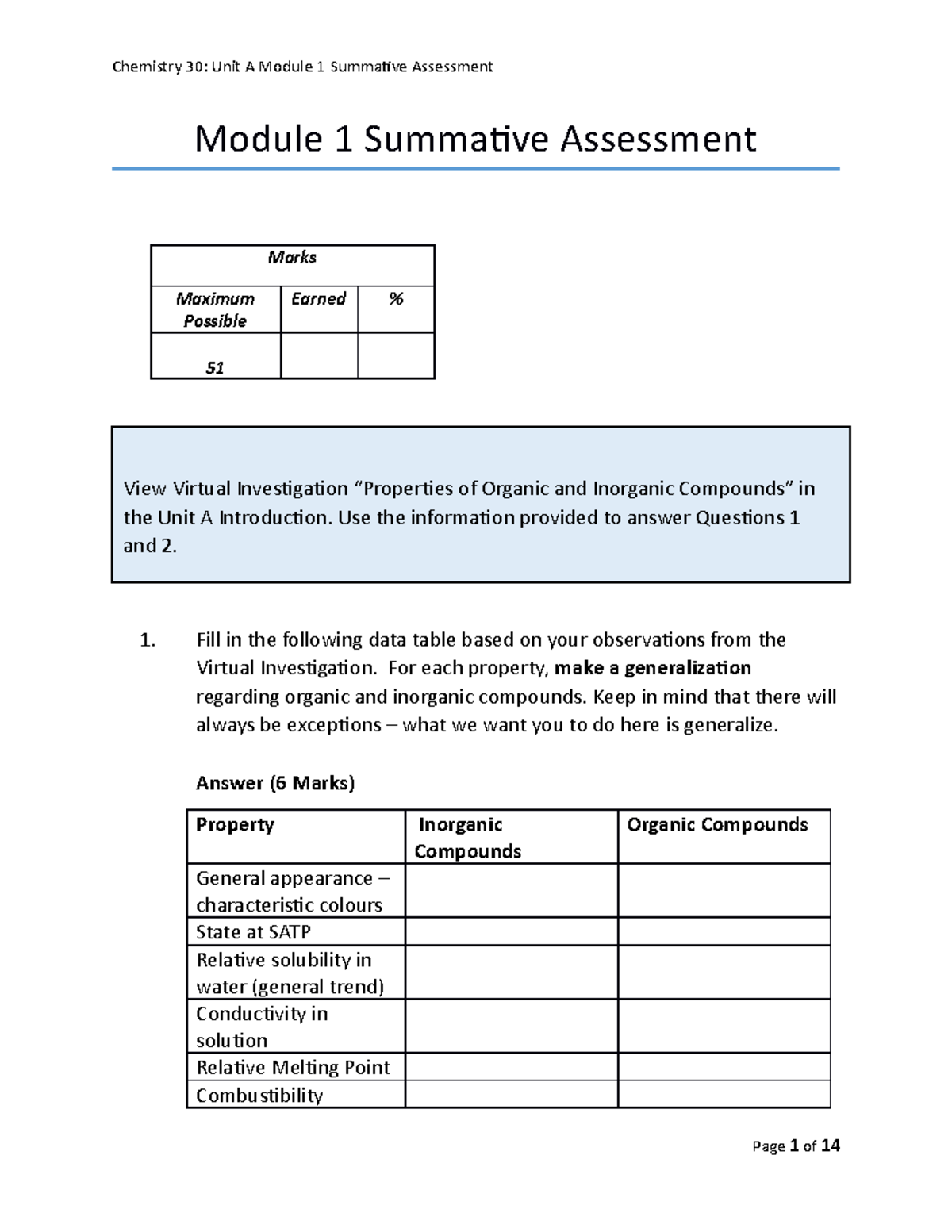 Module 1 Summative Assessment - Module 1 Summative Assessment Fill in ...
