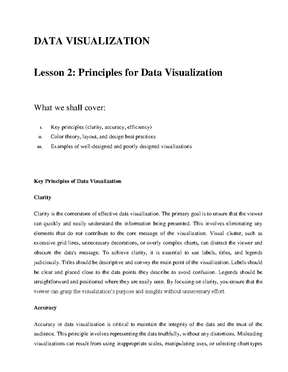 Data Visualization Lesson 2 Data Visualization Lesson 2 Principles For Data Visualization