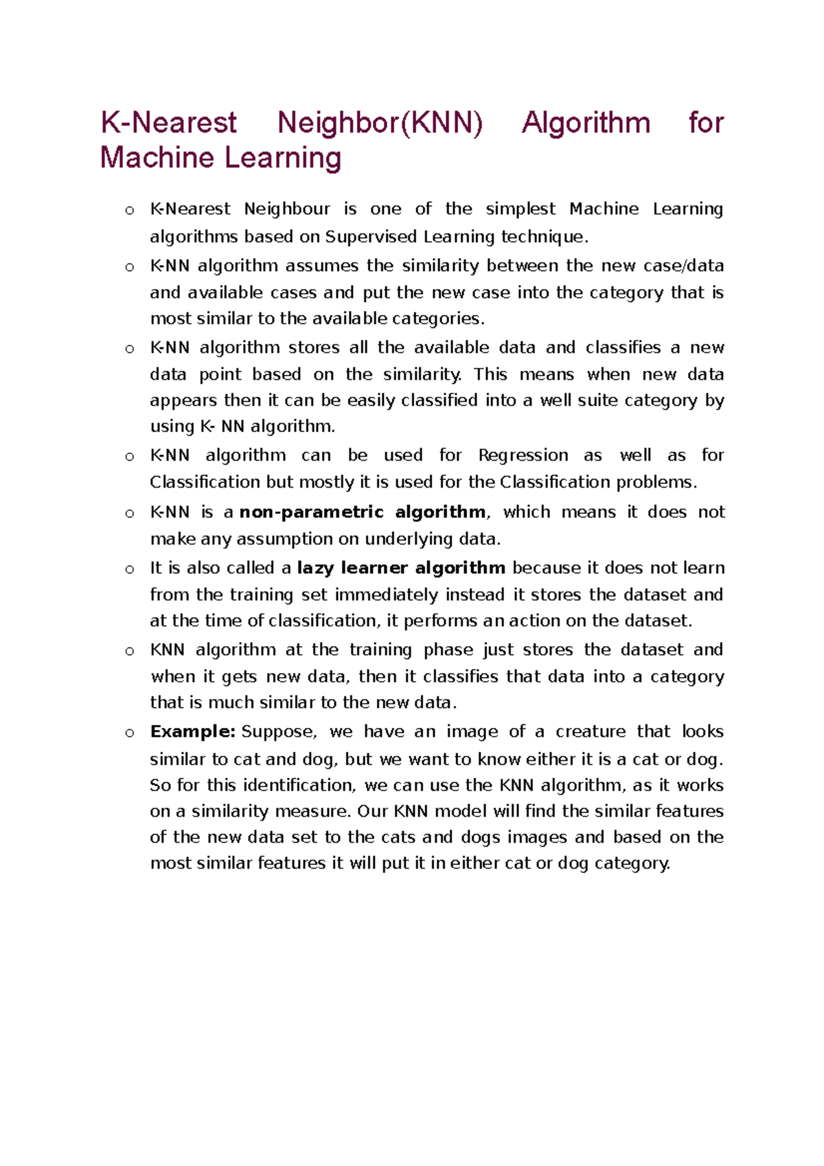KNN - notttess - K-Nearest Neighbor(KNN) Algorithm for Machine Learning ...