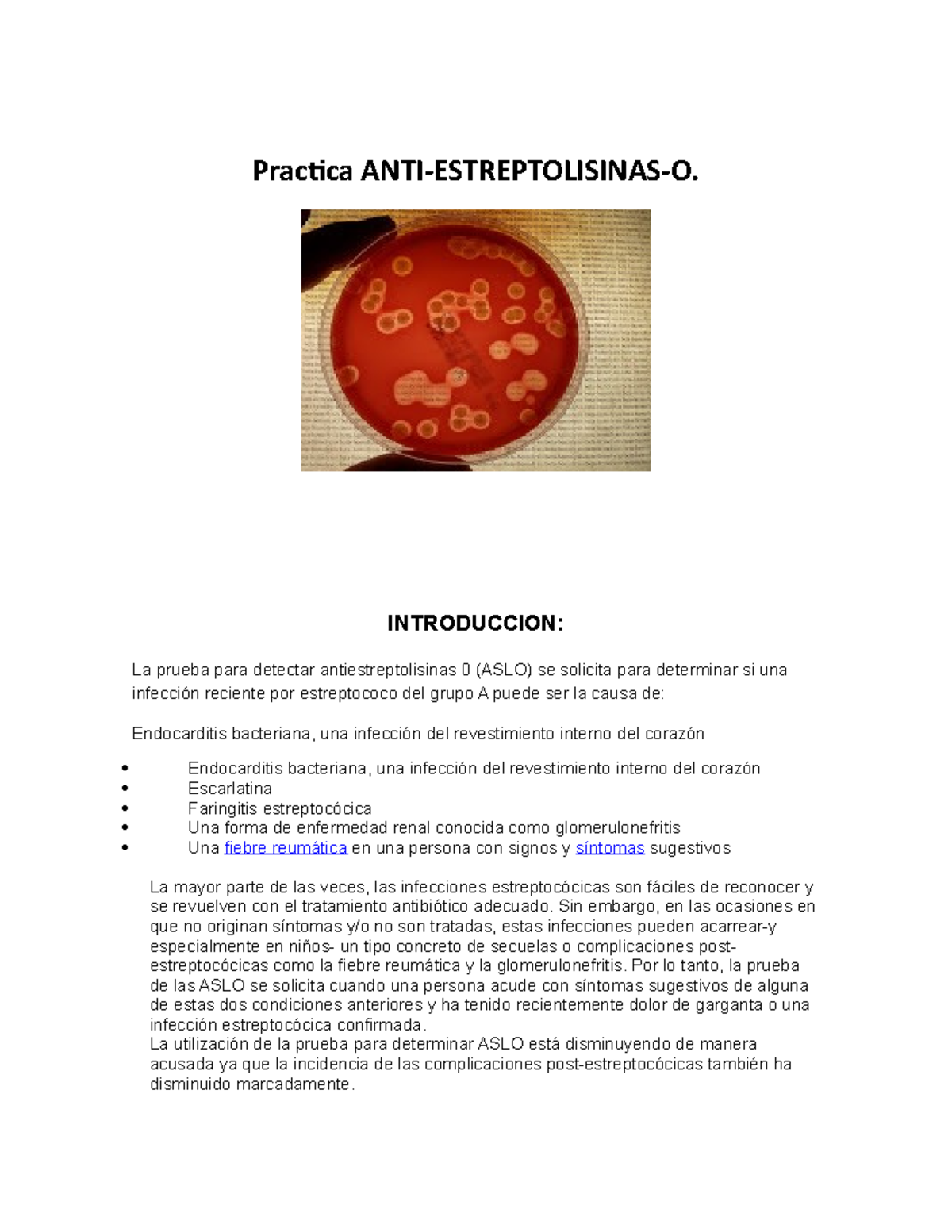 Antiestreptolisina Inferior A 100 - RETOEDU