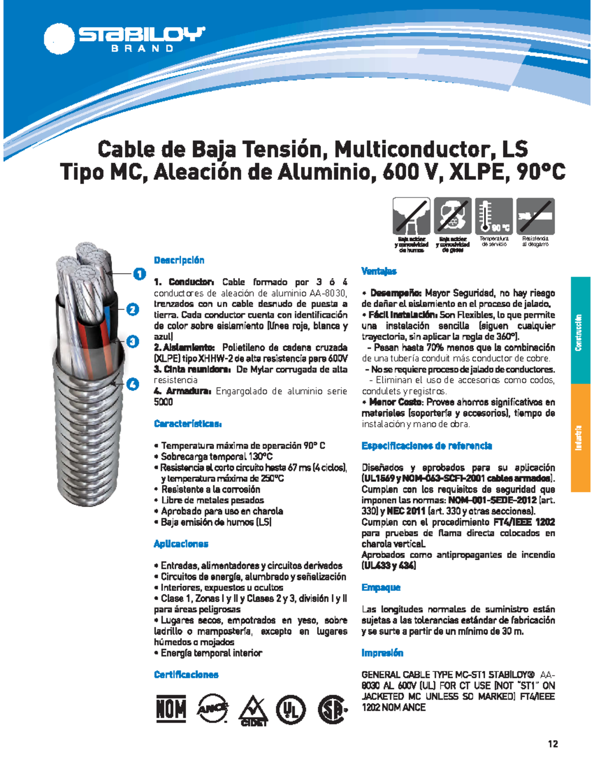 Stabiloy-MC - Electricidad - conductores de aleación de aluminio AA ...