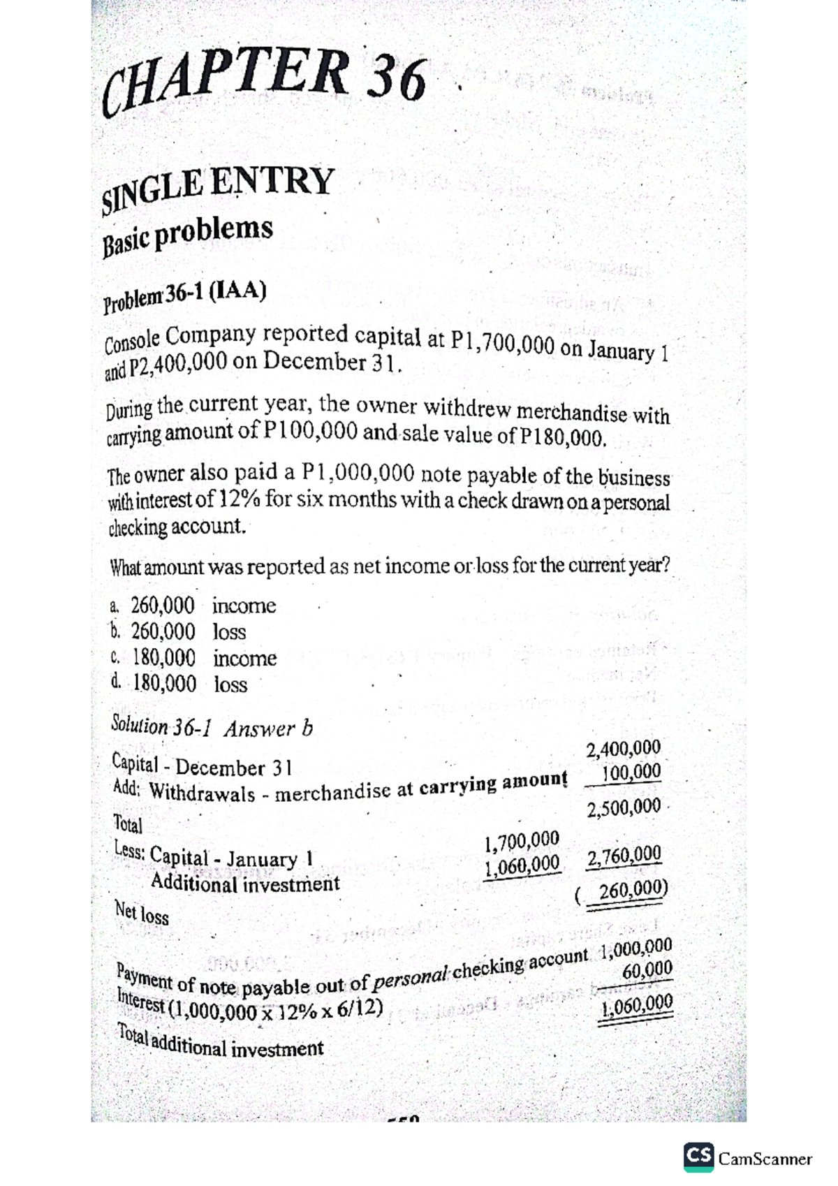 Single Entry (Basic Problems) - Intermediate Accounting 3 - Studocu