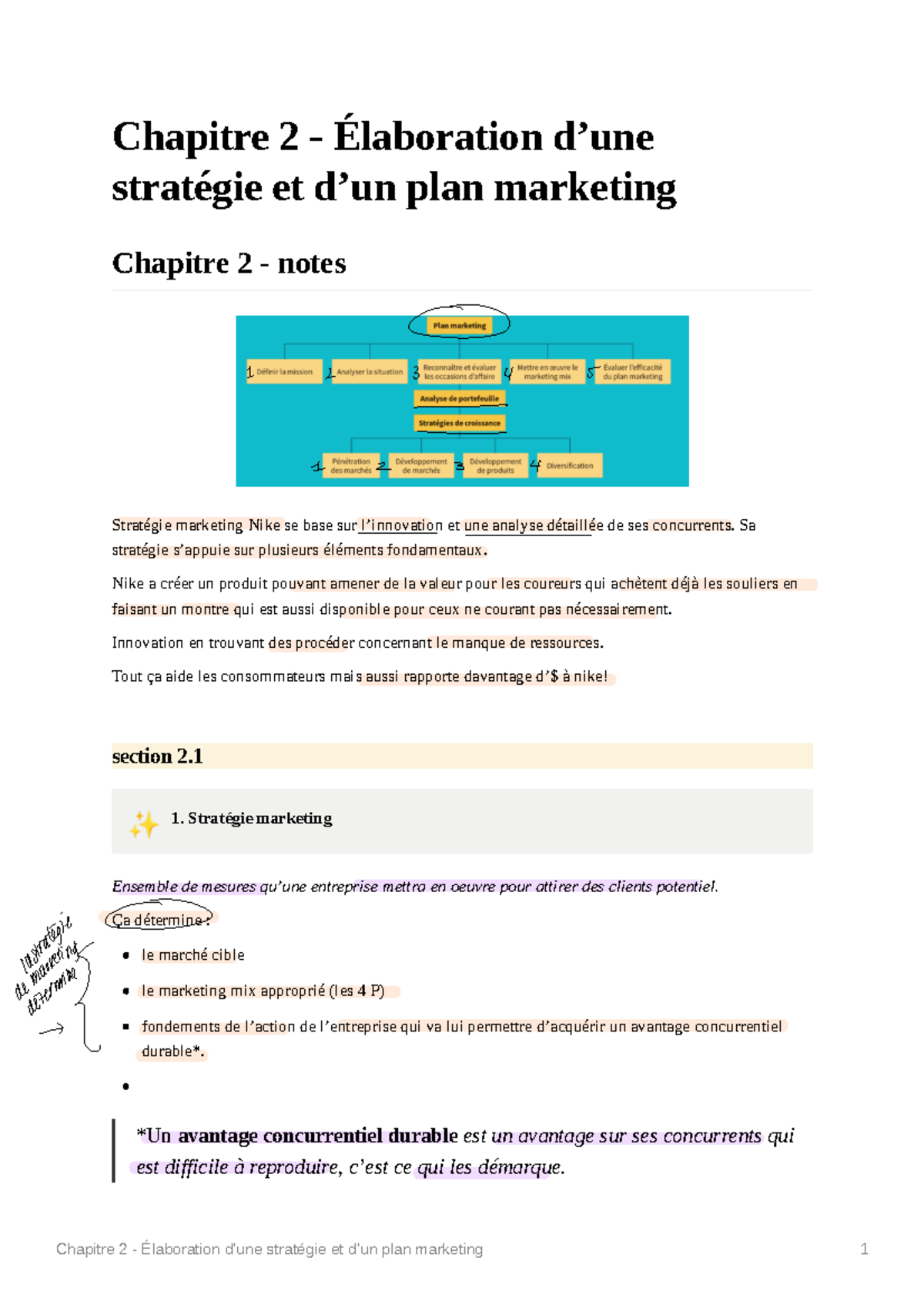 Chapitre 2 - Notes résumé - Marketing - 4th Canadian edition - Chapitre ... Chapitre 2 - Notes résumé - Marketing - 4th Canadian edition - Chapitre ...