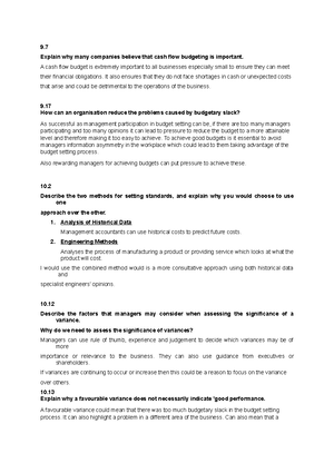 Week 9 Tutorial Questions - Week 9 Tutorial Questions 16 Describe the four types of quality ...