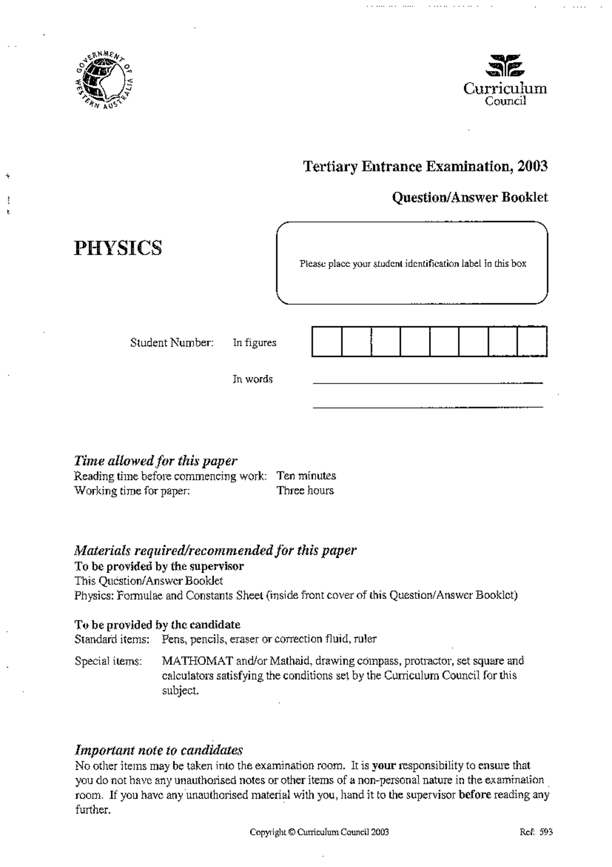 TEE Exam - Past Paper - Studocu