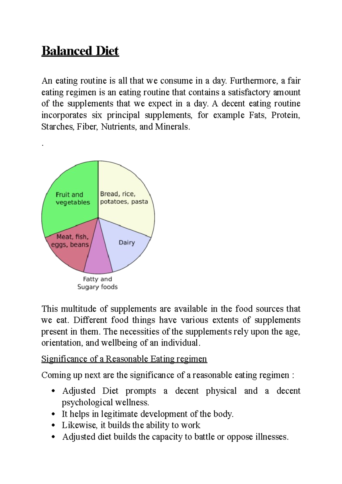 Balanced Diet - Balanced Diet An eating routine is all that we consume ...