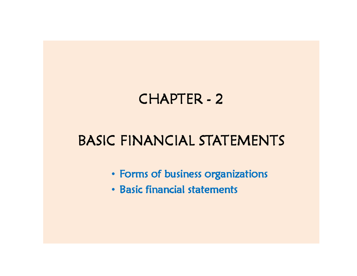 CH-2 Basic Financial Statements pdf - CHAPTER - 2 BASIC FINANCIAL ...