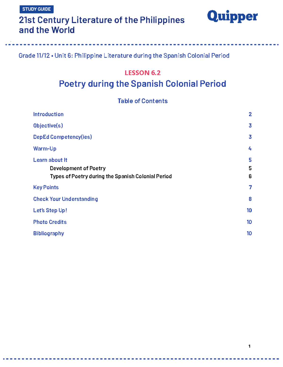 ME-Eng LT-11-Q1-0602 SG Poetry-during-the-Spanish-Colonial-Period A - and the World ...