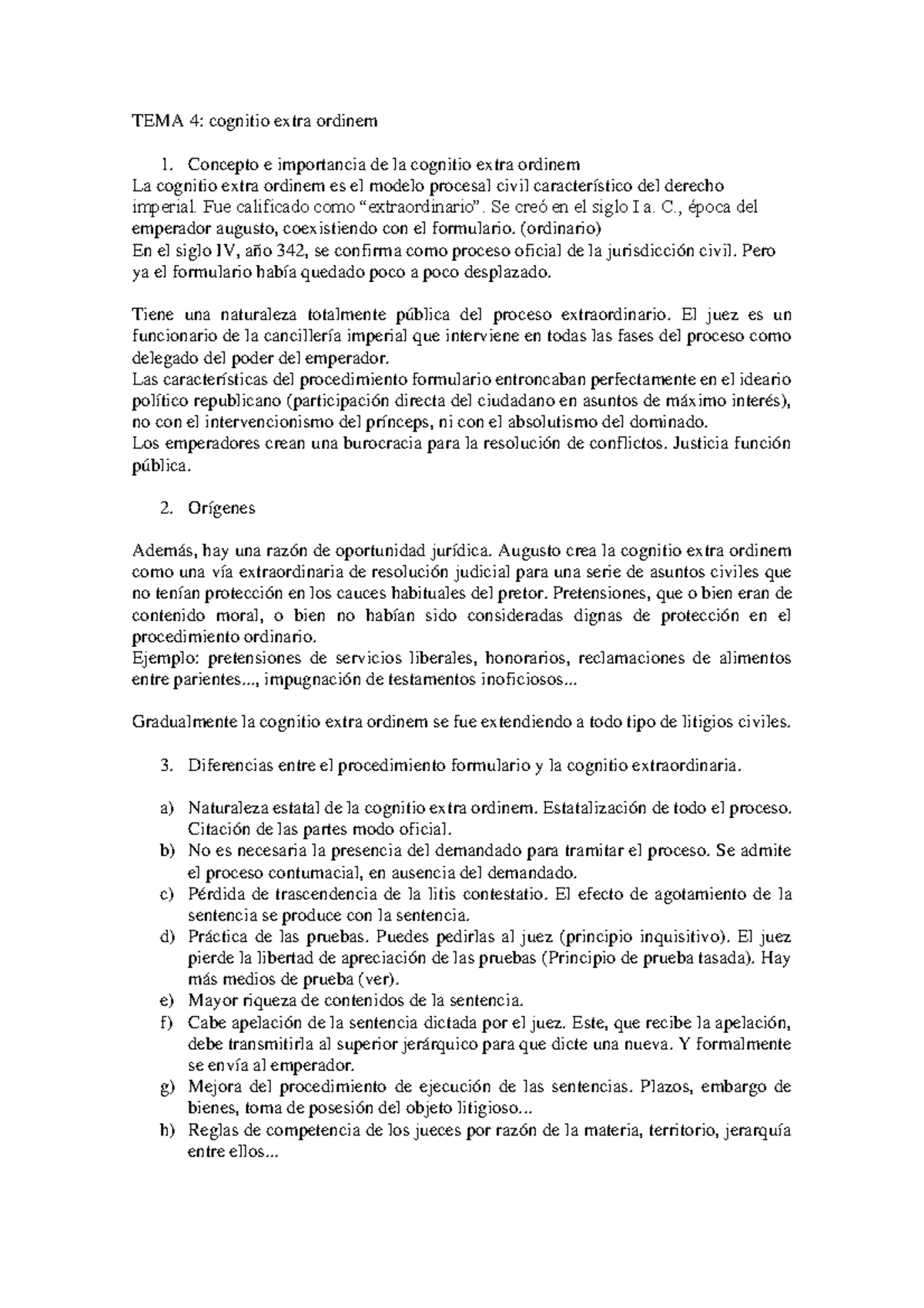 TEMA 4: cognitio extra ordinem - TEMA 4: cognitio extra ordinem ...