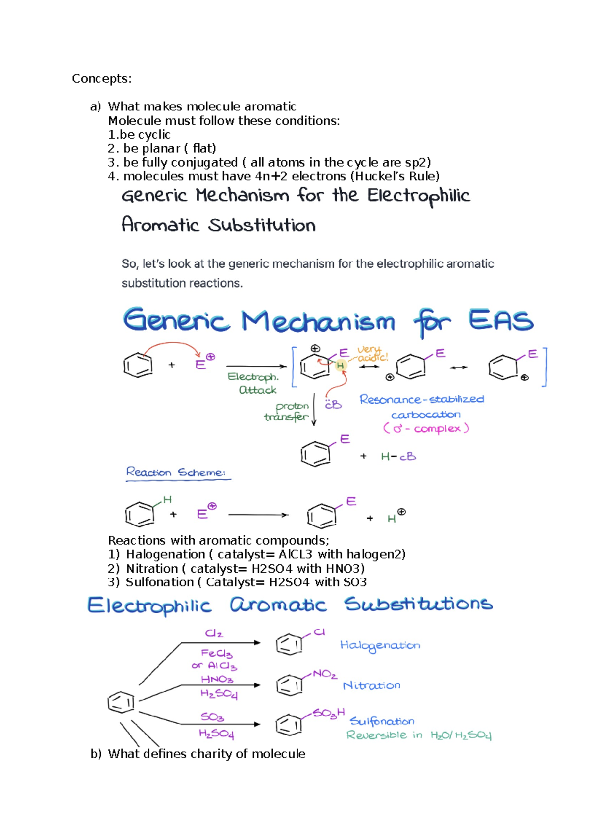 Concepts - mechanisms - Concepts: a) What makes molecule aromatic ...