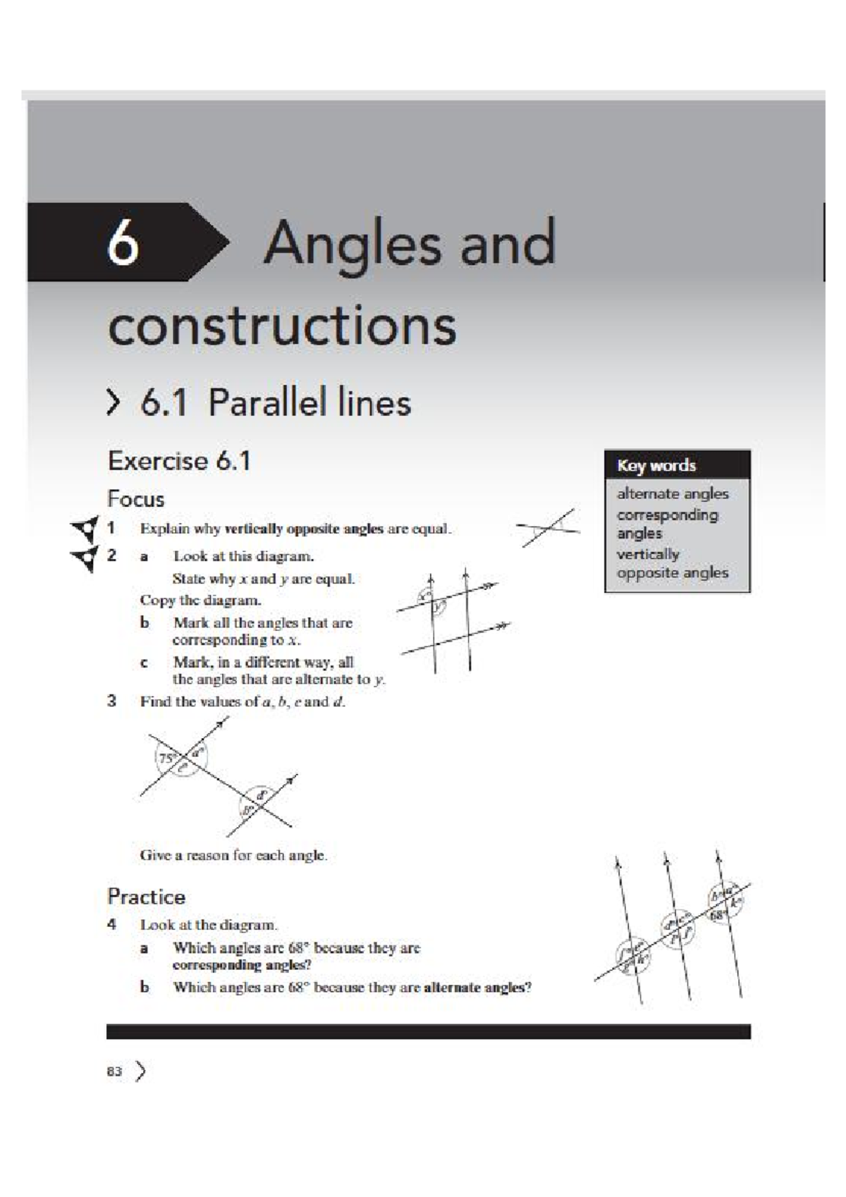 unit 6 - Angle and ........ - 6 Angles and constructions 6 Parallel ...