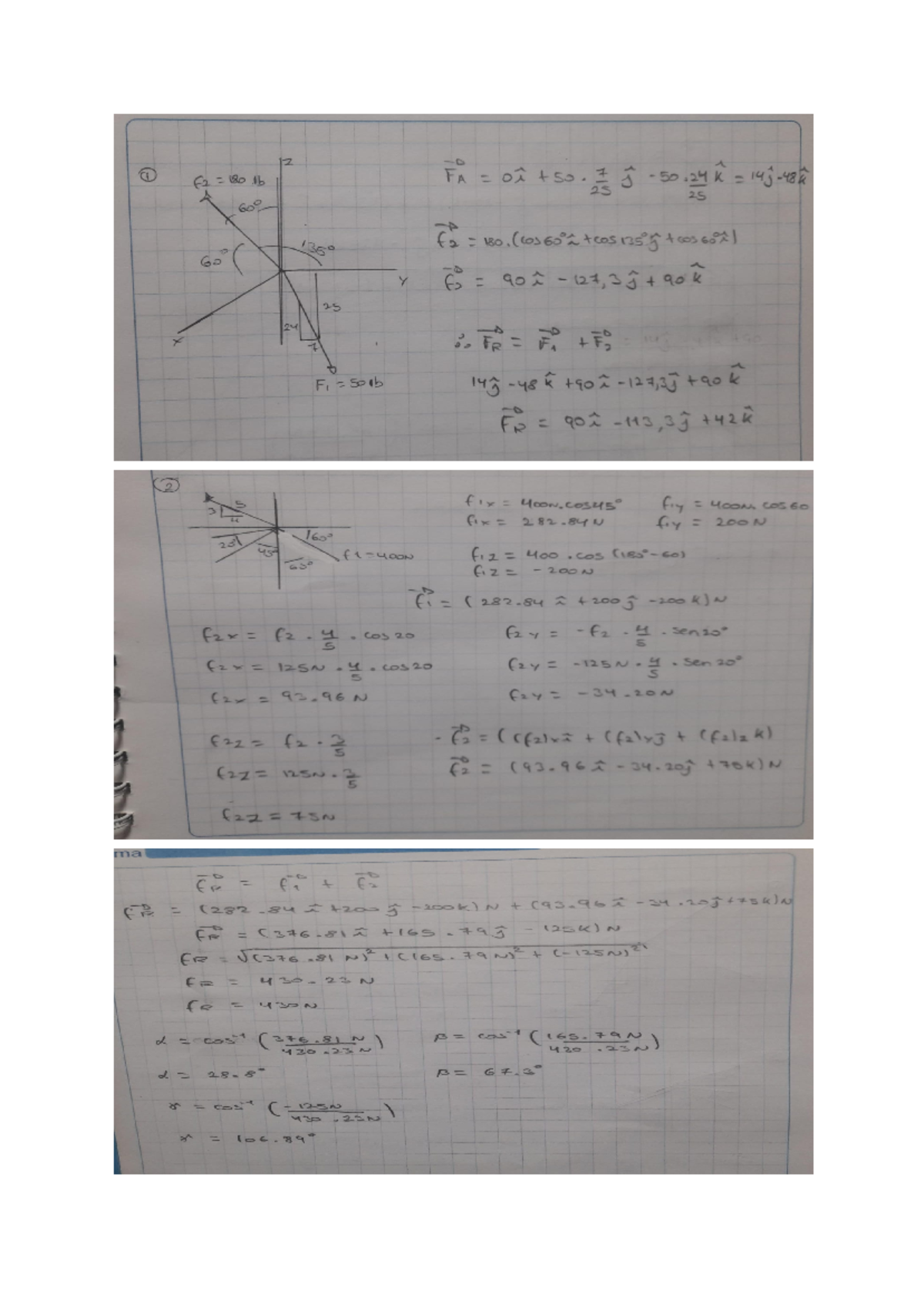 Ejercicio semana 2 Estática - 25 60 ( Y E2 90 i 127,3 j 90 K 25 24 x 7 ...