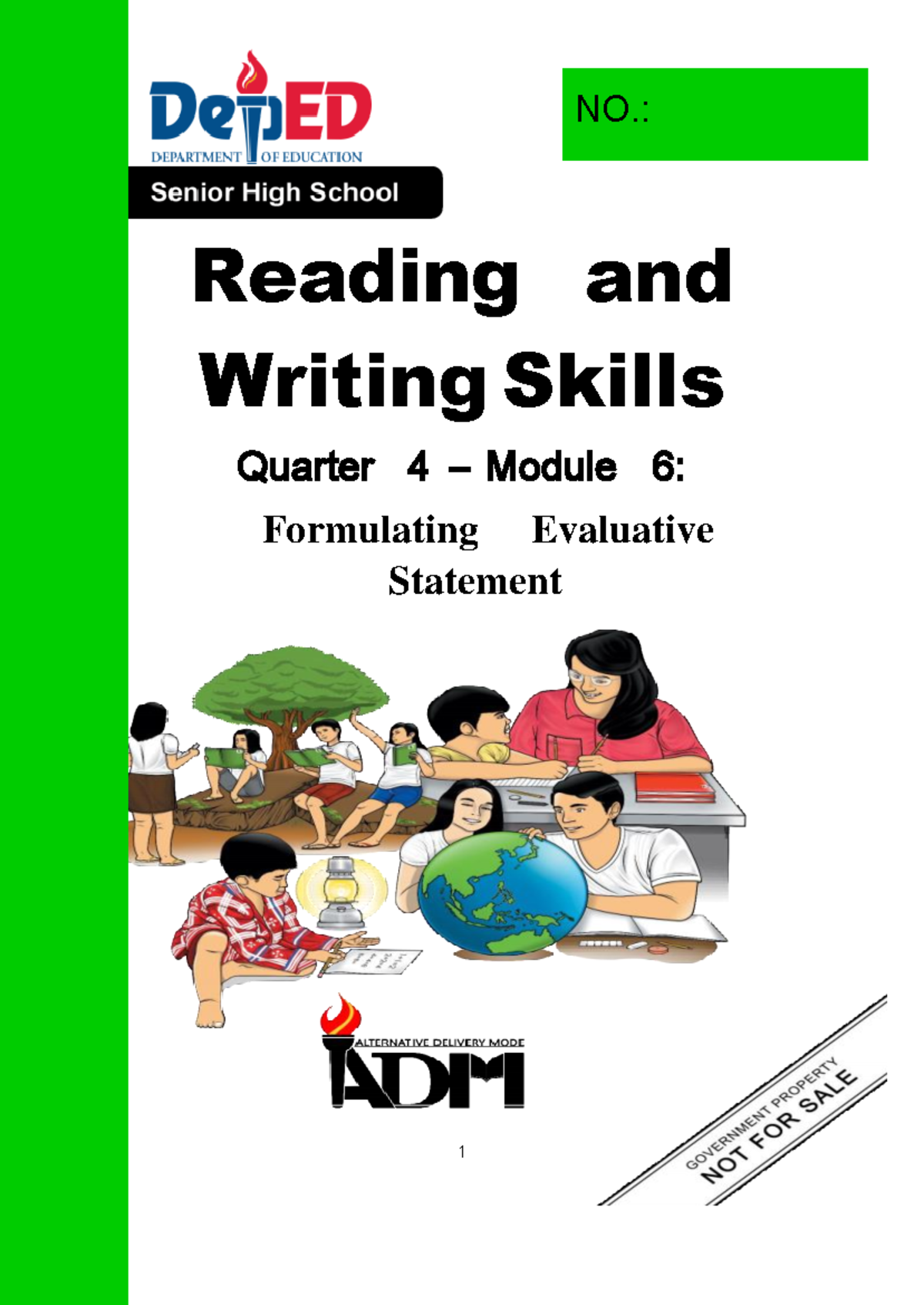 Module-6 - None - Reading and Writing Skills Quarter 4 – Module 6: Formulating Evaluative ...