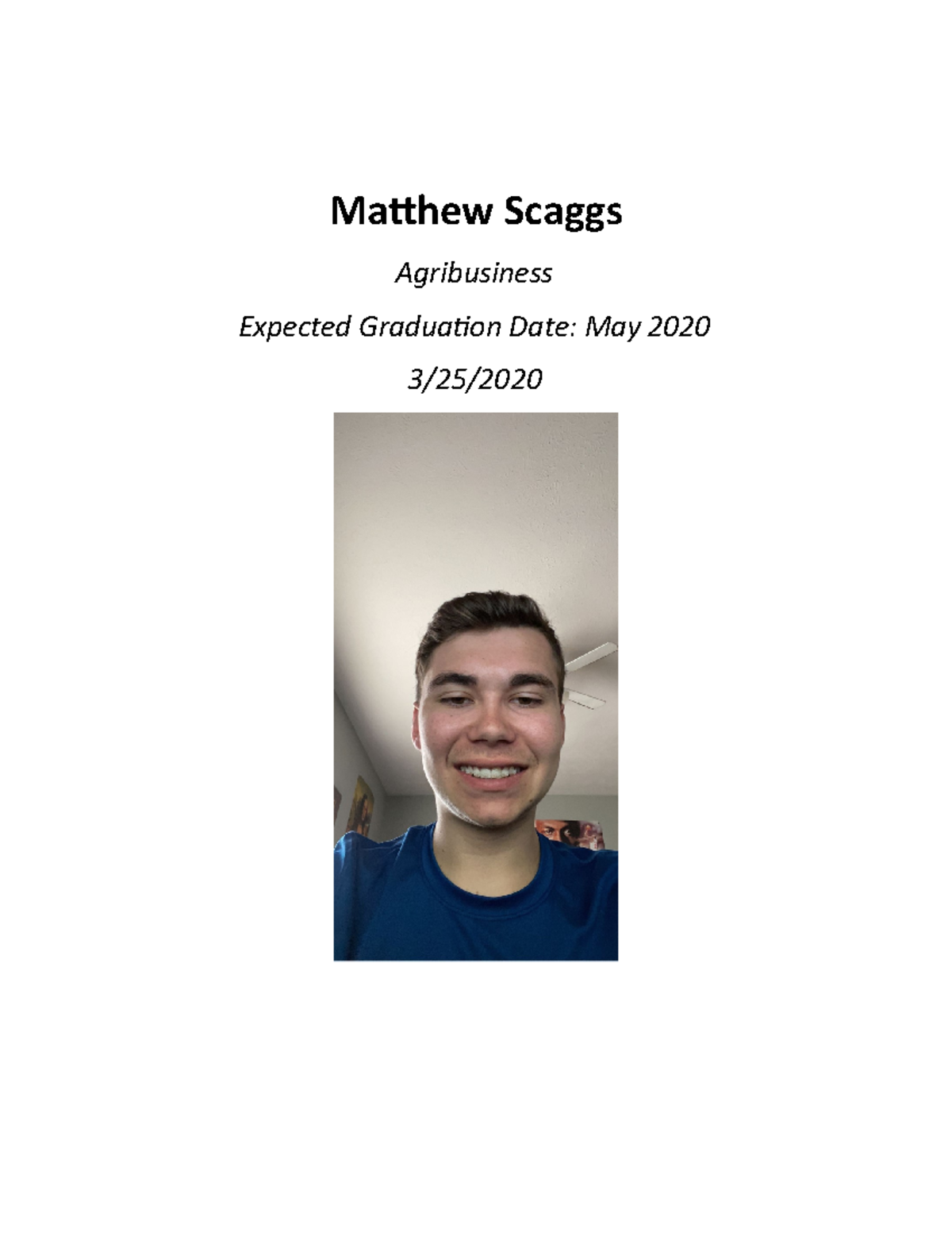 Small Project 1 MQM 220 - Homework - Matthew Scaggs Agribusiness ...