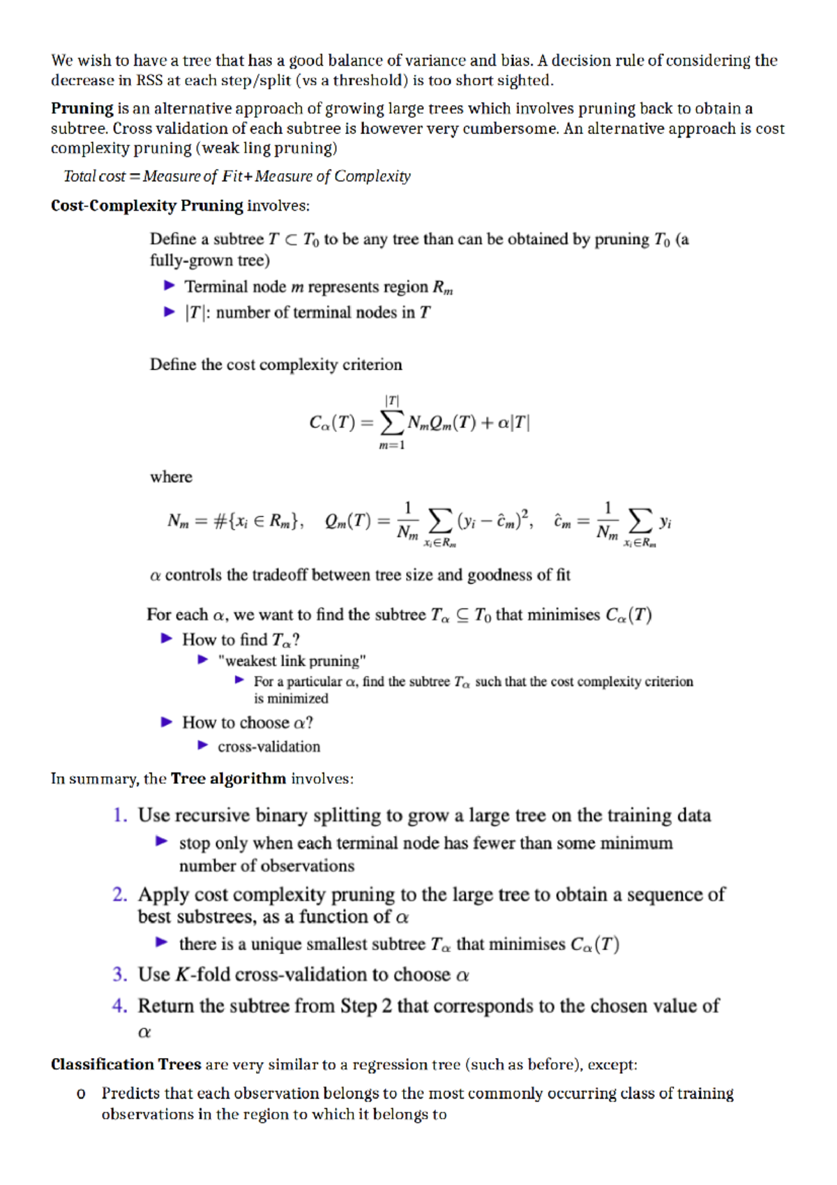 ACTL3142 Actuarial Data and Analysis - We wish to have a tree that has ...