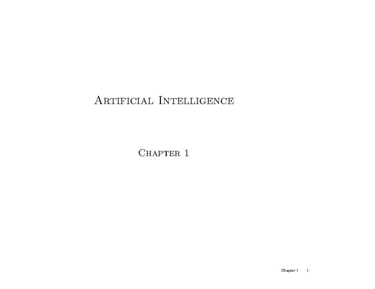 Chapter 01 - These are Lectures based on Artificial Intelligence - Artificial Intelligence ...