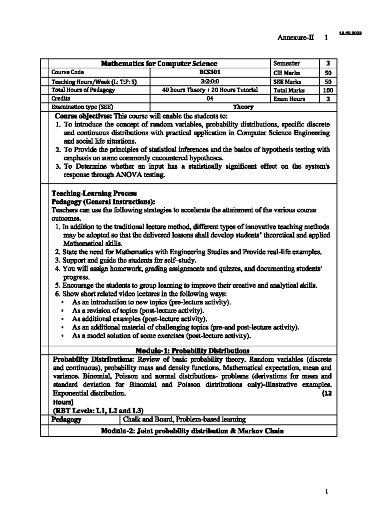 Syllabus 1 - Engineering mathematics - Studocu