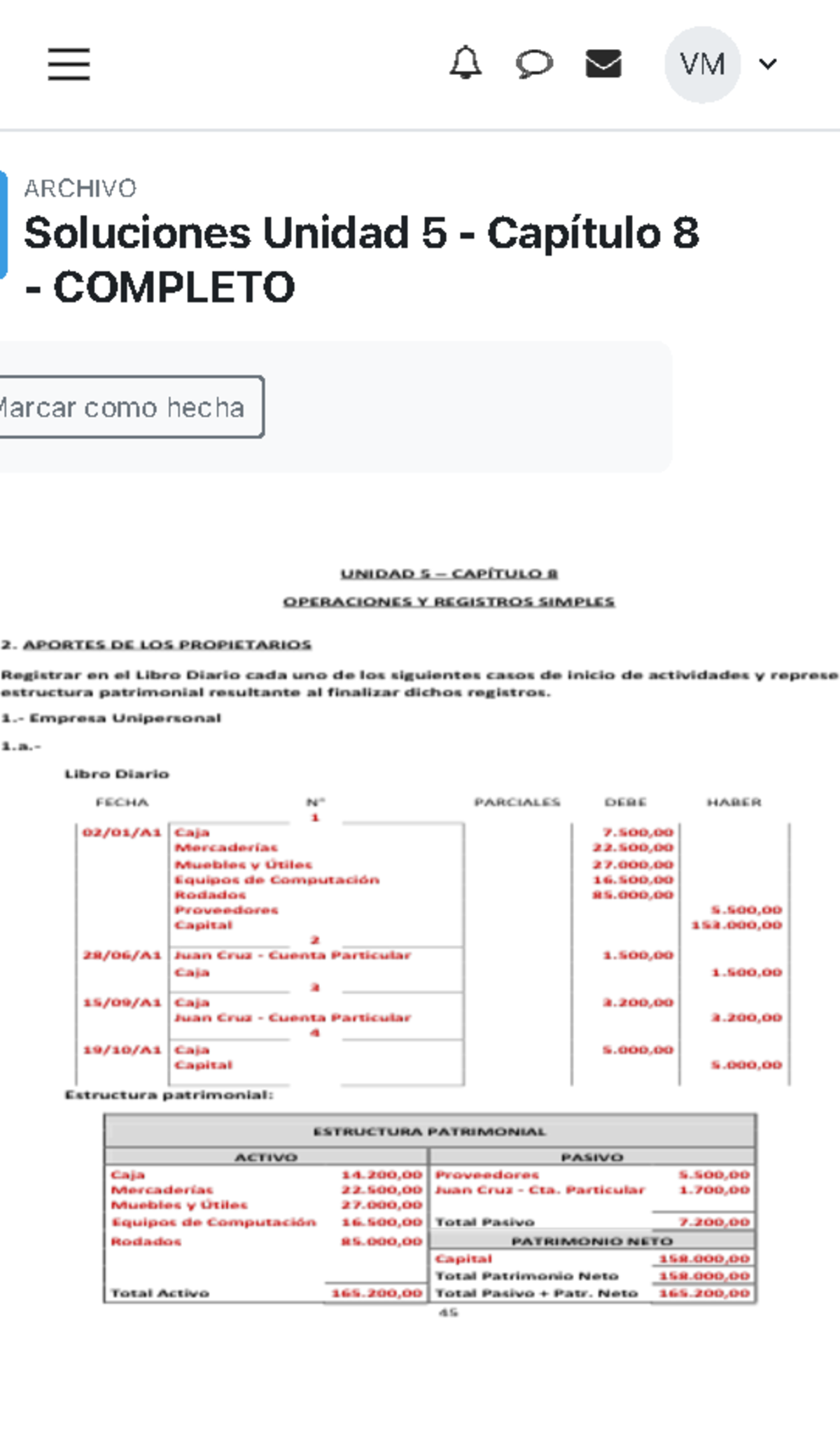 11-00113 Soluciones Unidad 5 - Capítulo 8 - COMP… - contabilidad - hecha ARCHIVO Soluciones ...